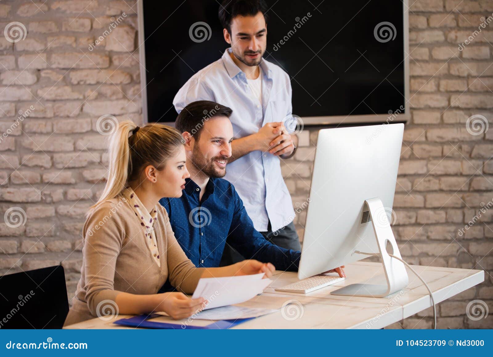 Software Engineers Working on Project Stock Image - Image of desktop ...