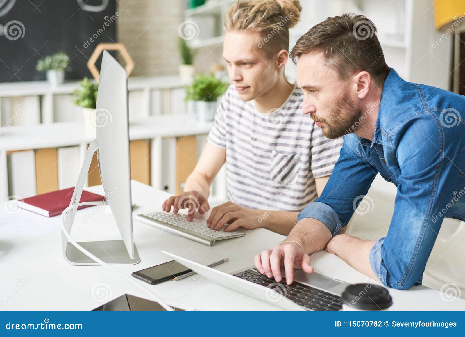 Software Engineers Working Together Stock Photo - Image of computer ...
