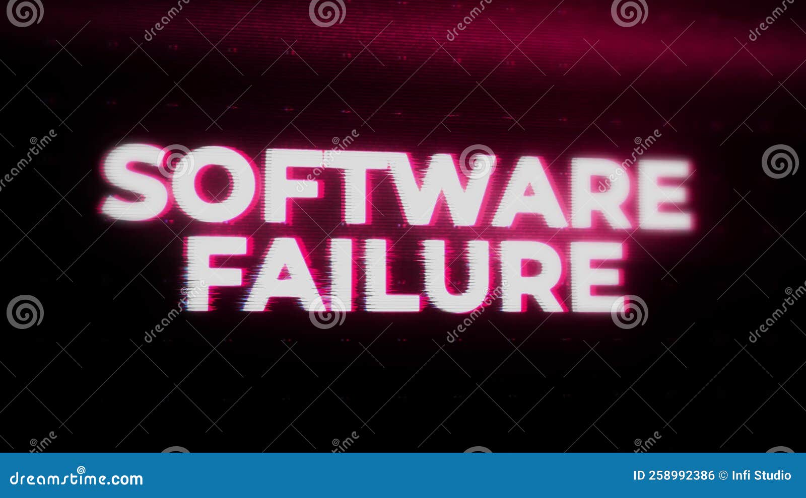 Software Failure Warning Alert Error Message Flashing on Screen, Computer System Crash. Stock ...
