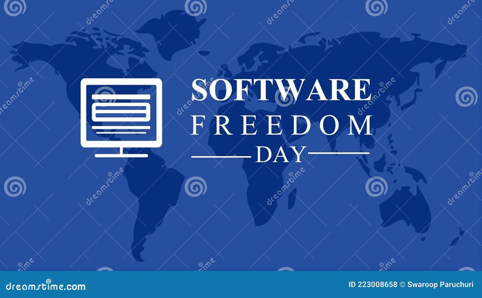 Software freedom day stock vector. Illustration of text - 223008658