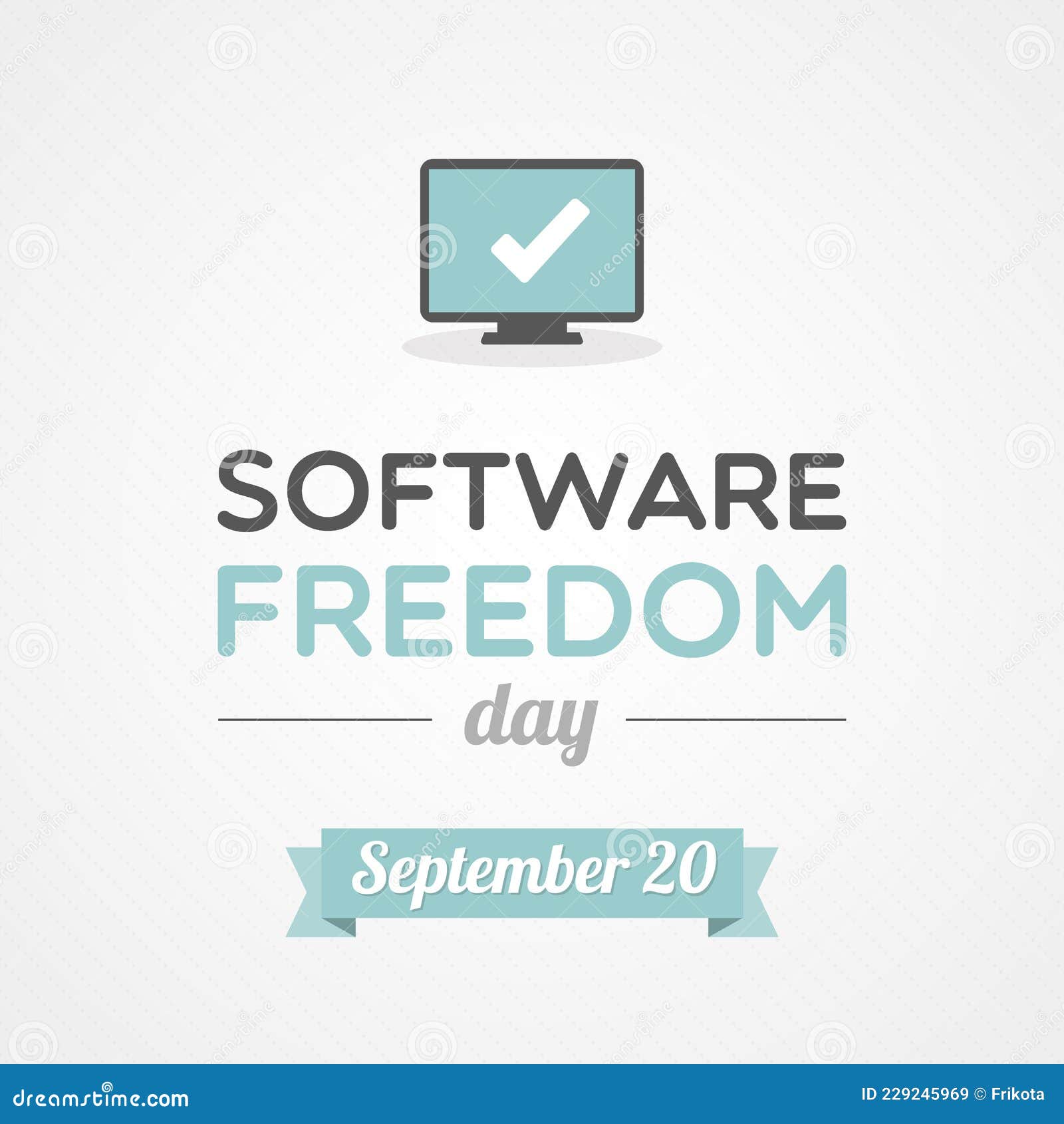 Software Freedom Day. September 20. Vector Illustration, Flat Design ...