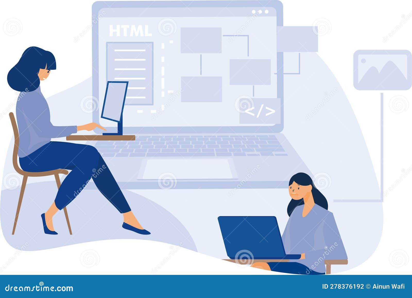 Software and Frontend Development Concept, HTML5 Website Development, Wearable Mobile App ...