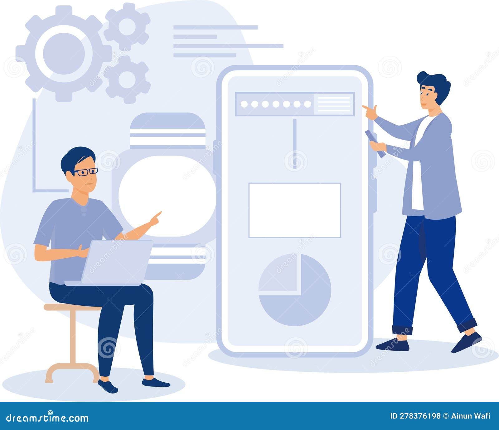 Software and Frontend Development Concept, HTML5 Website Development, Wearable Mobile App ...
