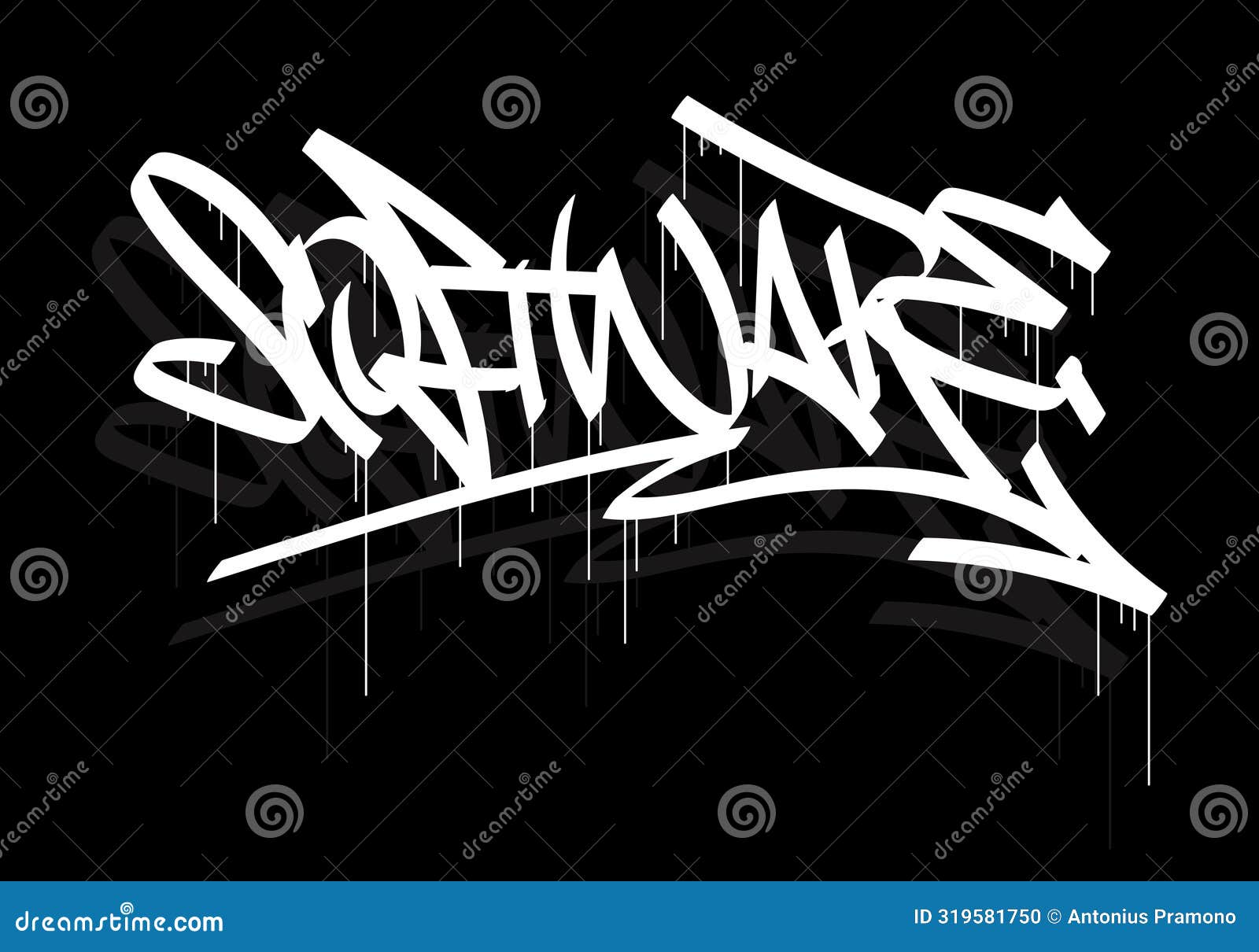 SOFTWARE Graffiti Tag Style Design Stock Vector - Illustration of ...