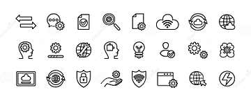 Software Icon. Line Symbols. Technician Maintenance. Operate Code ...