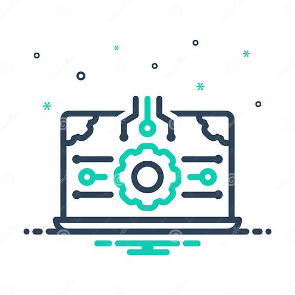 Mix Icon for Software, Setting and Development Stock Illustration ...
