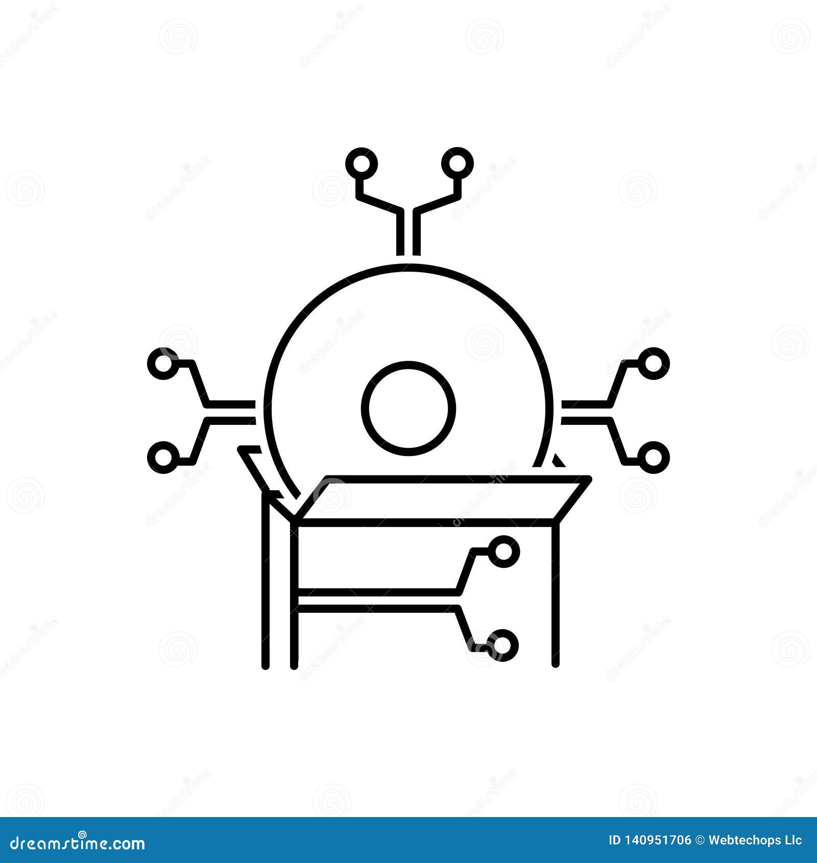 Black Line Icon for Software, Technology and Development Stock Vector ...
