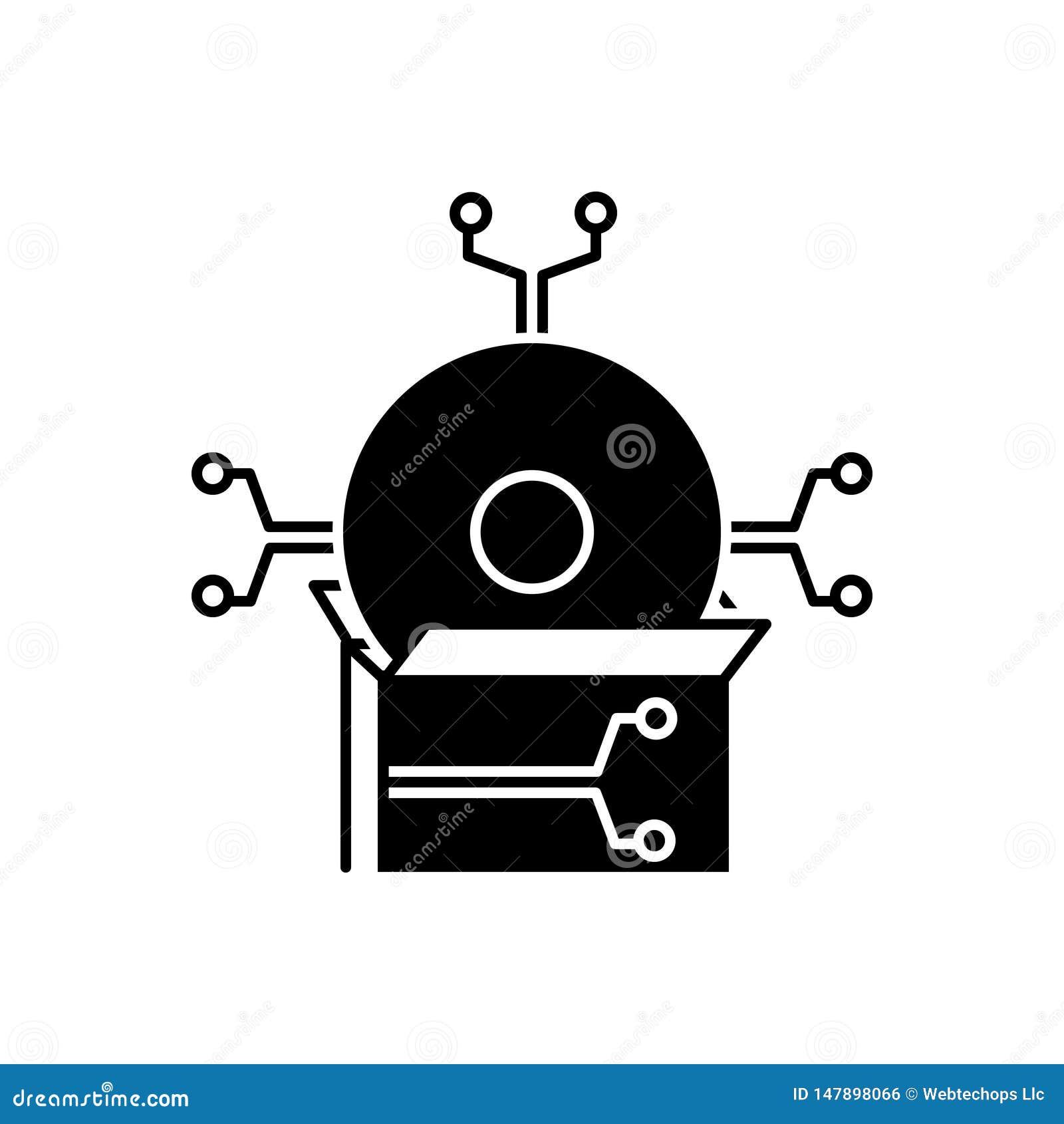 Black Solid Icon for Software, Technology and Application Stock Vector ...