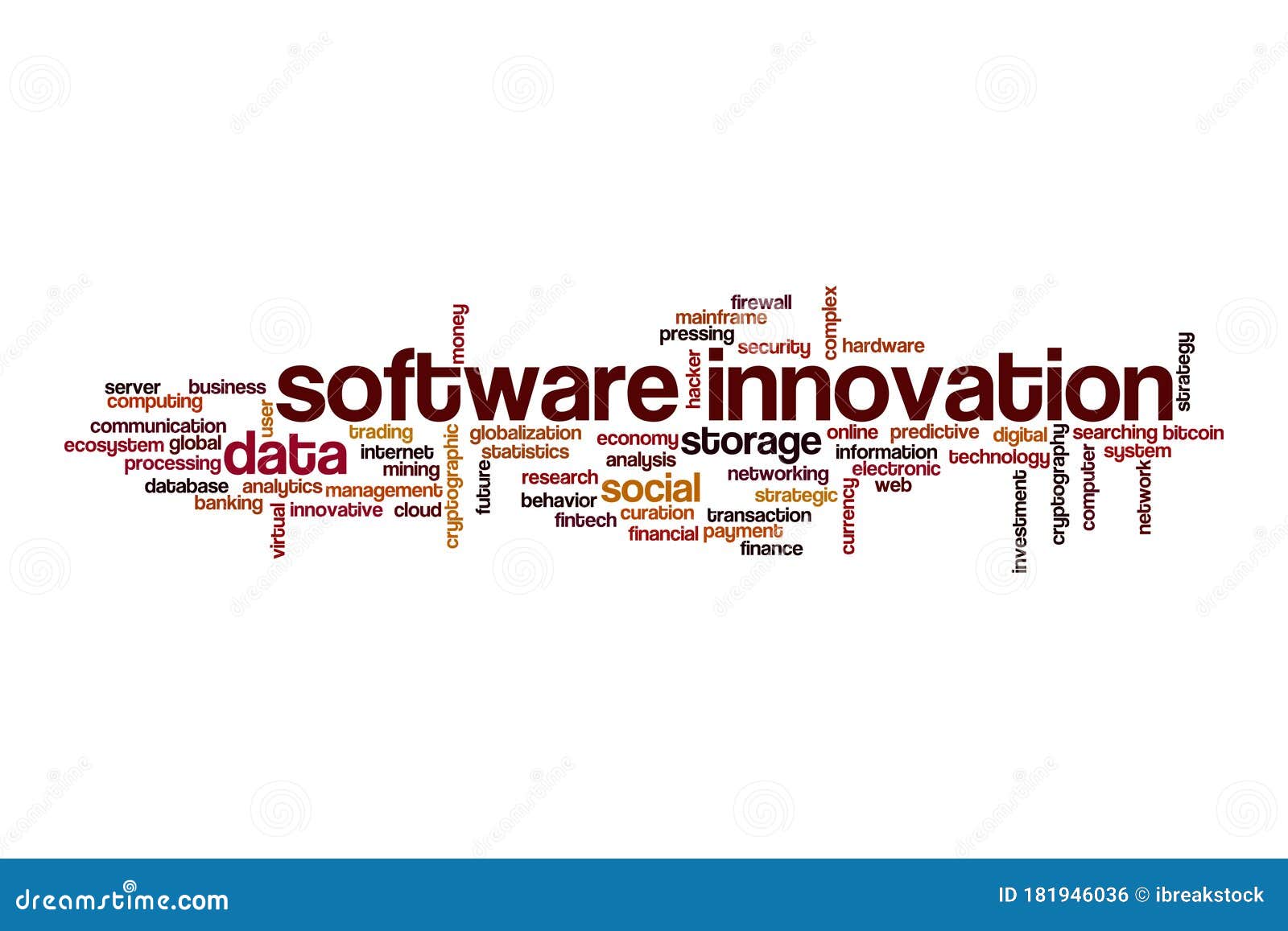 Software Innovation Word Cloud Concept Stock Illustration ...