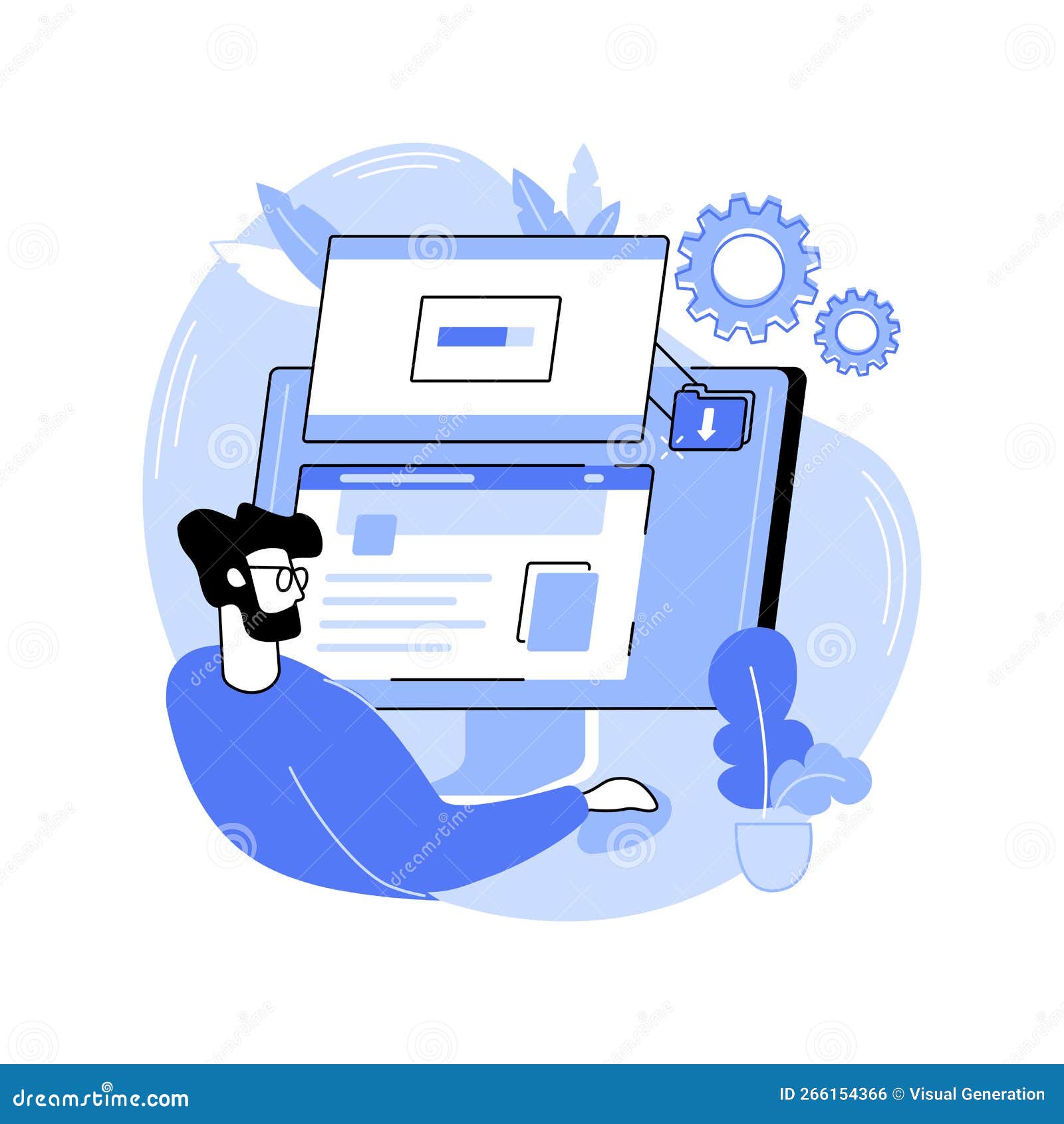 Software Installation Isolated Cartoon Vector Illustrations. Stock ...