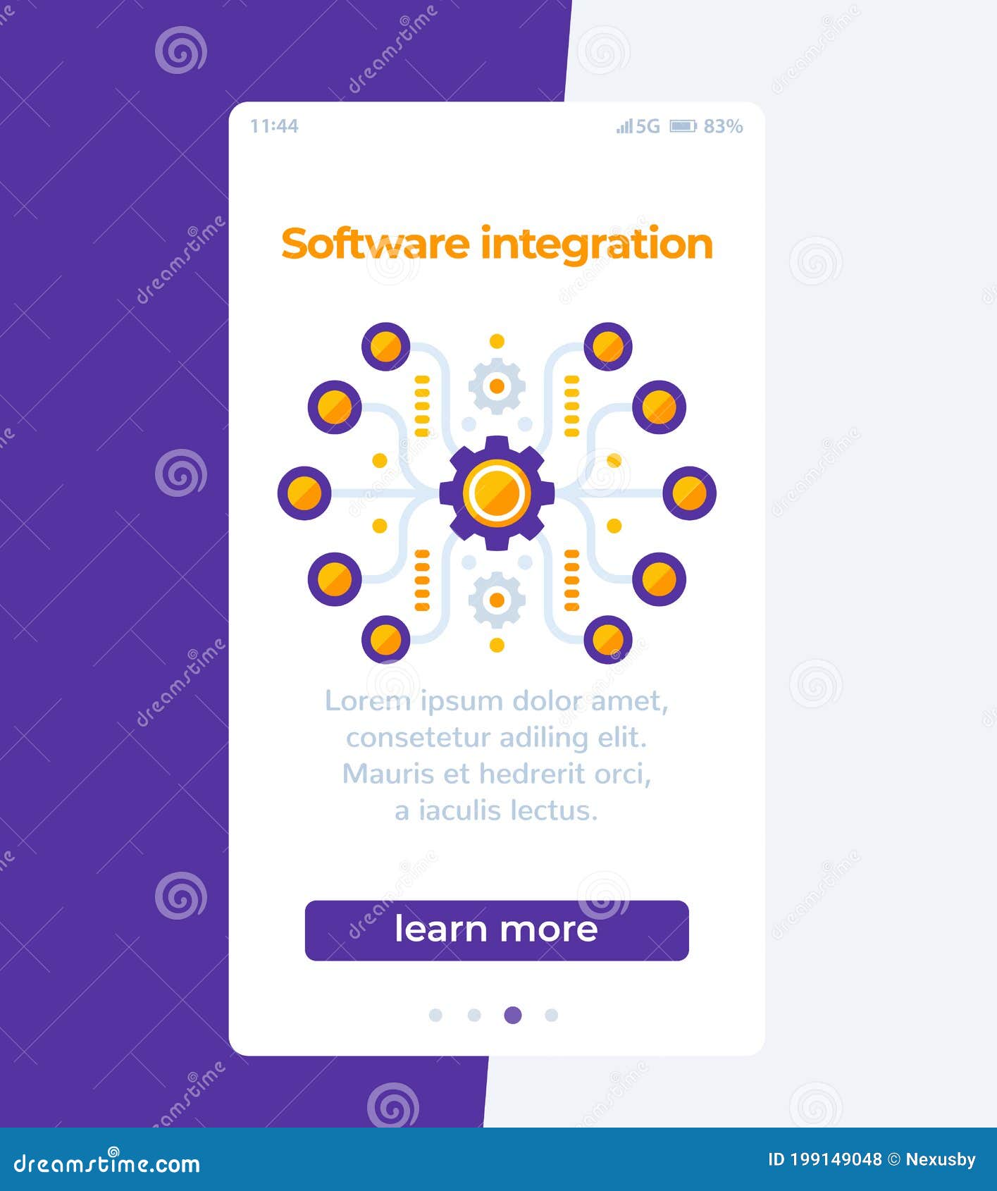 Software Integration, Mobile Screen Vector Design Stock Vector ...