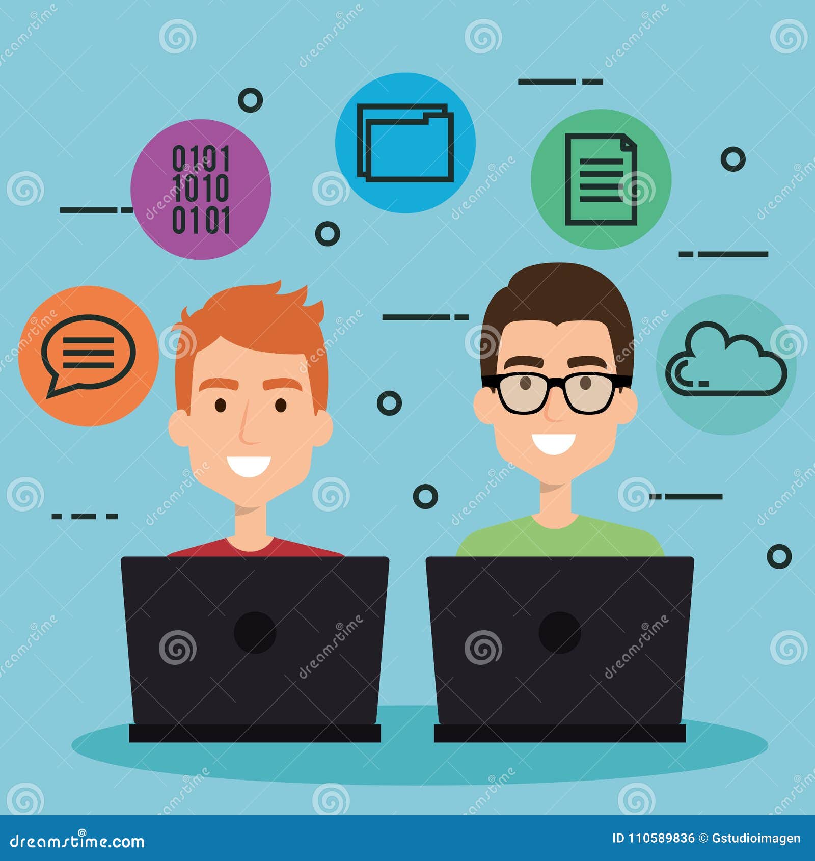 Software Language Programmer Avatar Stock Vector - Illustration of ...