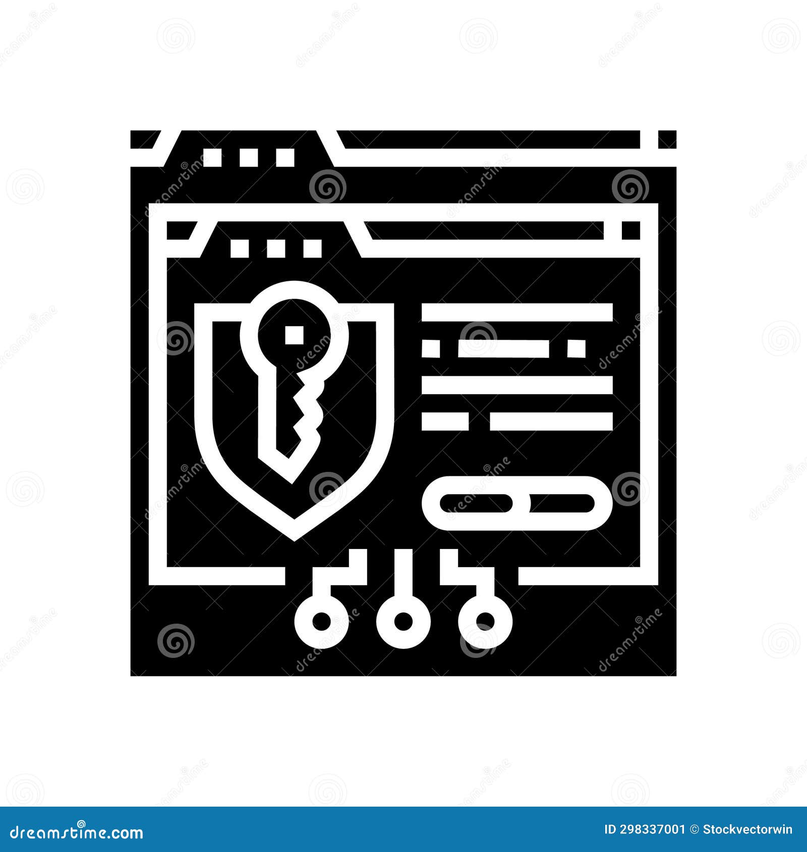 Software Licensing Glyph Icon Vector Illustration Stock Illustration ...