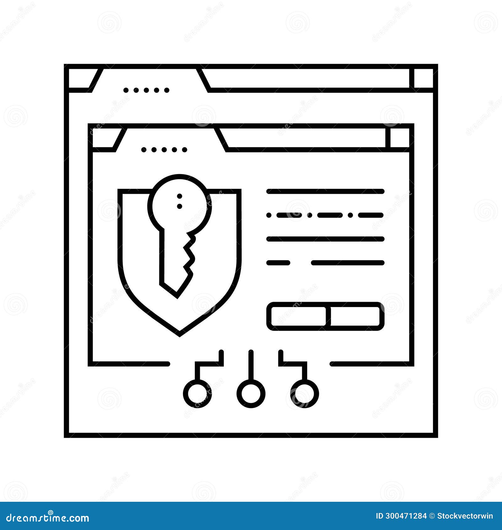 Software Licensing Line Icon Vector Illustration Stock Illustration ...