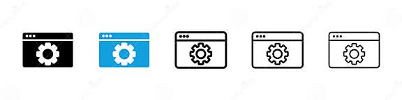 Software Line Icon Isolated on White Background Stock Vector ...