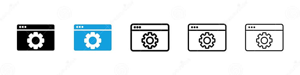 Software Line Icon Isolated on White Background Stock Vector ...