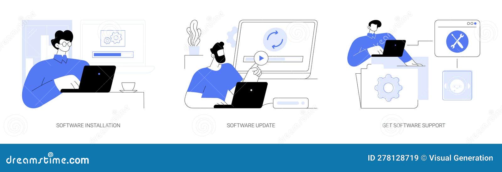 Software Maintenance Abstract Concept Vector Illustrations. Stock ...