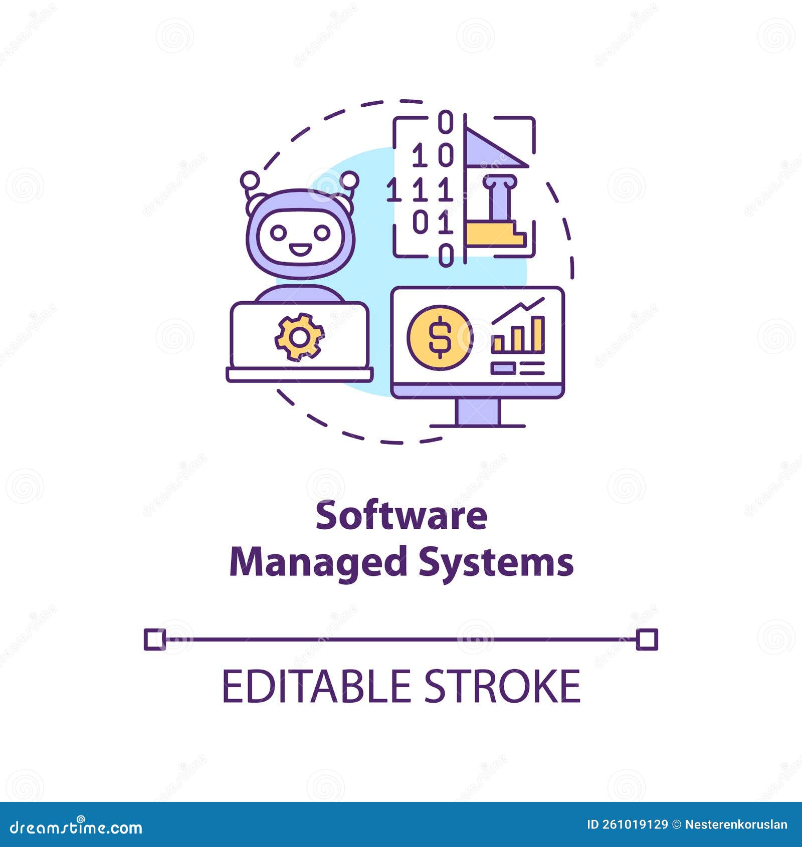 Software Managed Systems Concept Icon Stock Vector - Illustration of ...