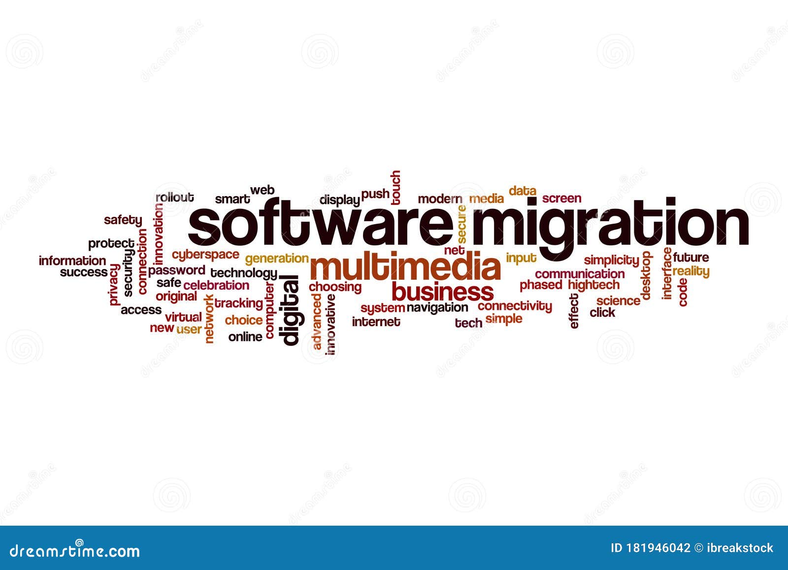 Software Migration Word Cloud Concept Stock Illustration - Illustration ...