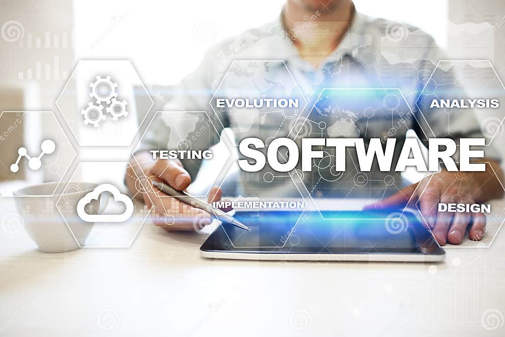 Software-ontwikkeling Concept Van De Het Systeemtechnologie Van Gegevens Het Digitale Programma ...