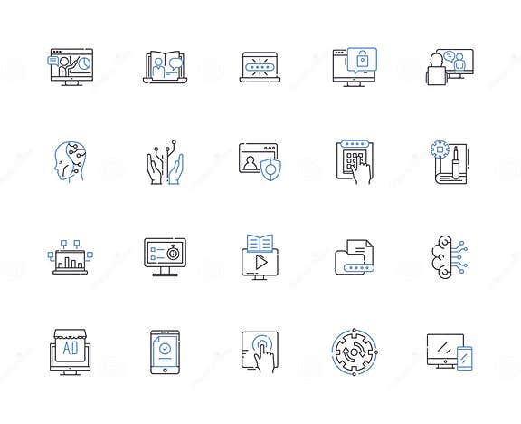 Software Outline Icons Collection Software Program Application Programing Code Software 3927