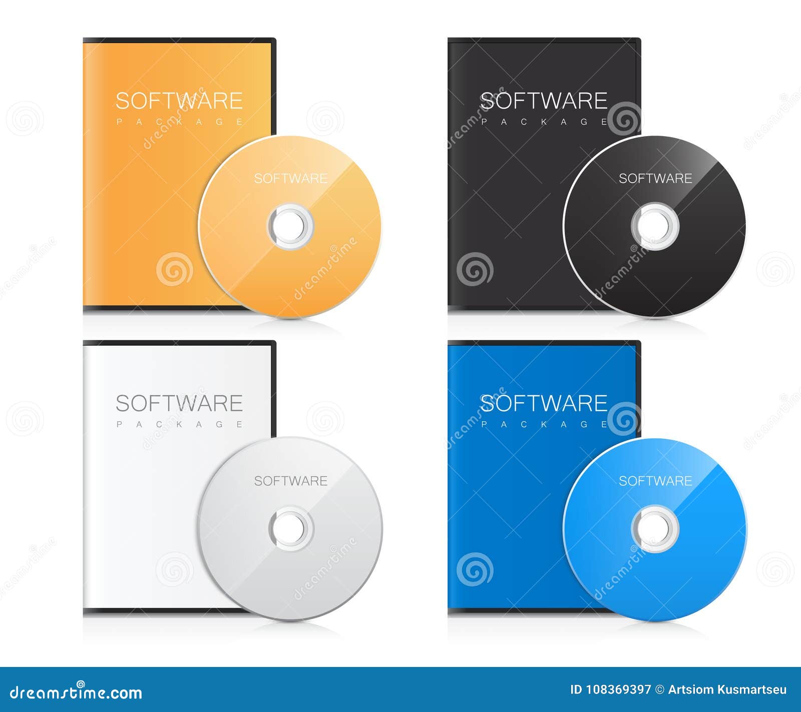 Software package stock vector. Illustration of packaging - 108369397