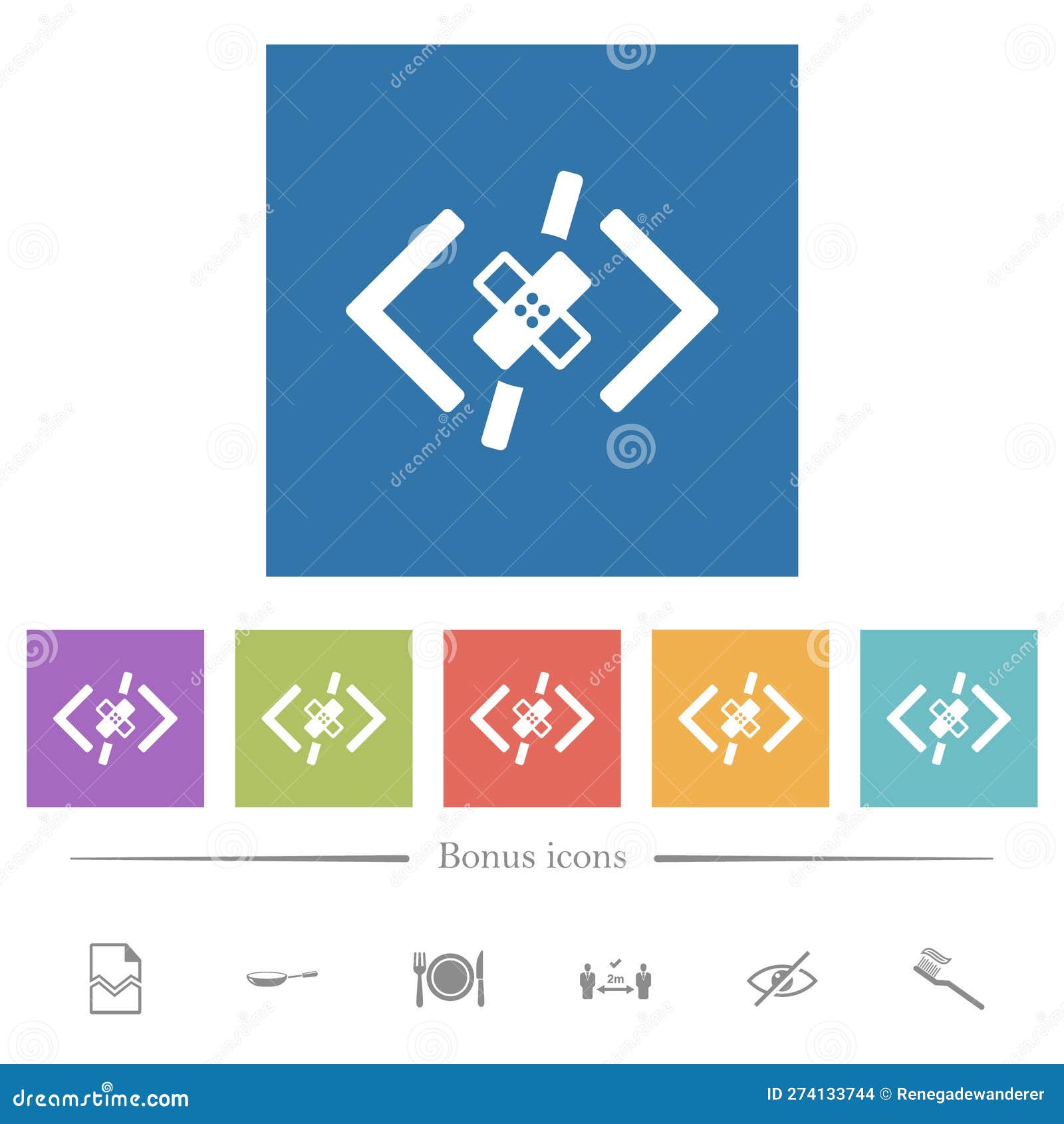 Software Patch Flat White Icons in Square Backgrounds Stock Vector ...