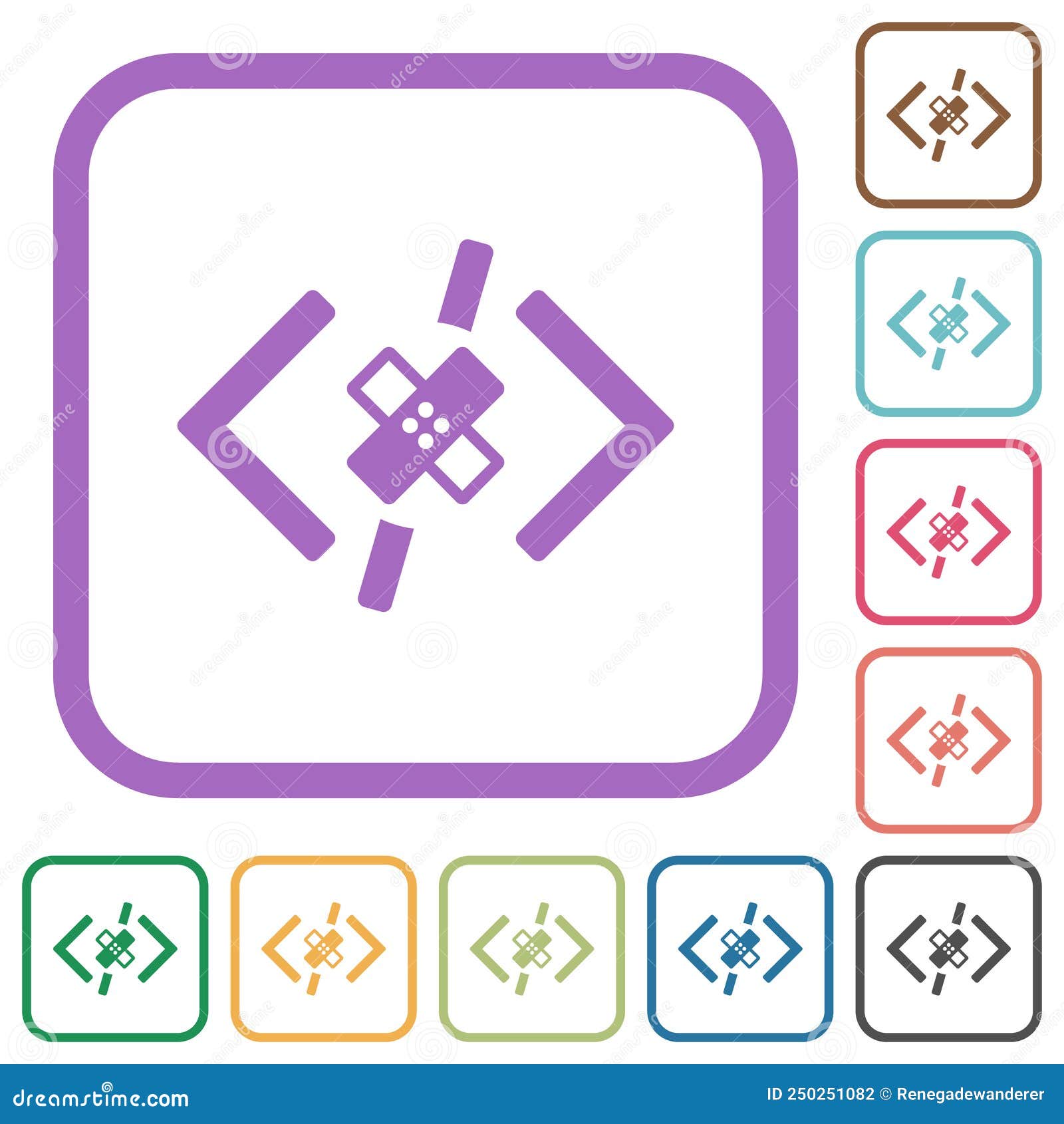 Software Patch Simple Icons Stock Vector - Illustration of loops, patch ...