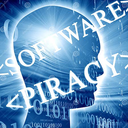 Software piracy stock illustration. Illustration of silhouette - 7891324
