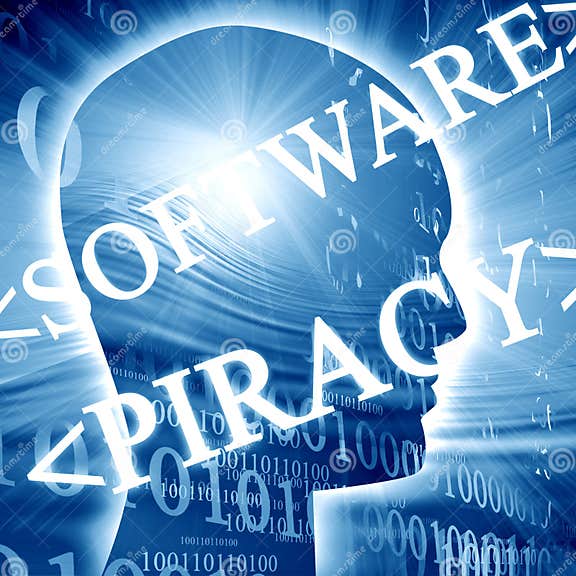 Software piracy stock illustration. Illustration of silhouette - 7891324