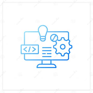 Software Platform Gradient Icon Stock Vector - Illustration of digital ...
