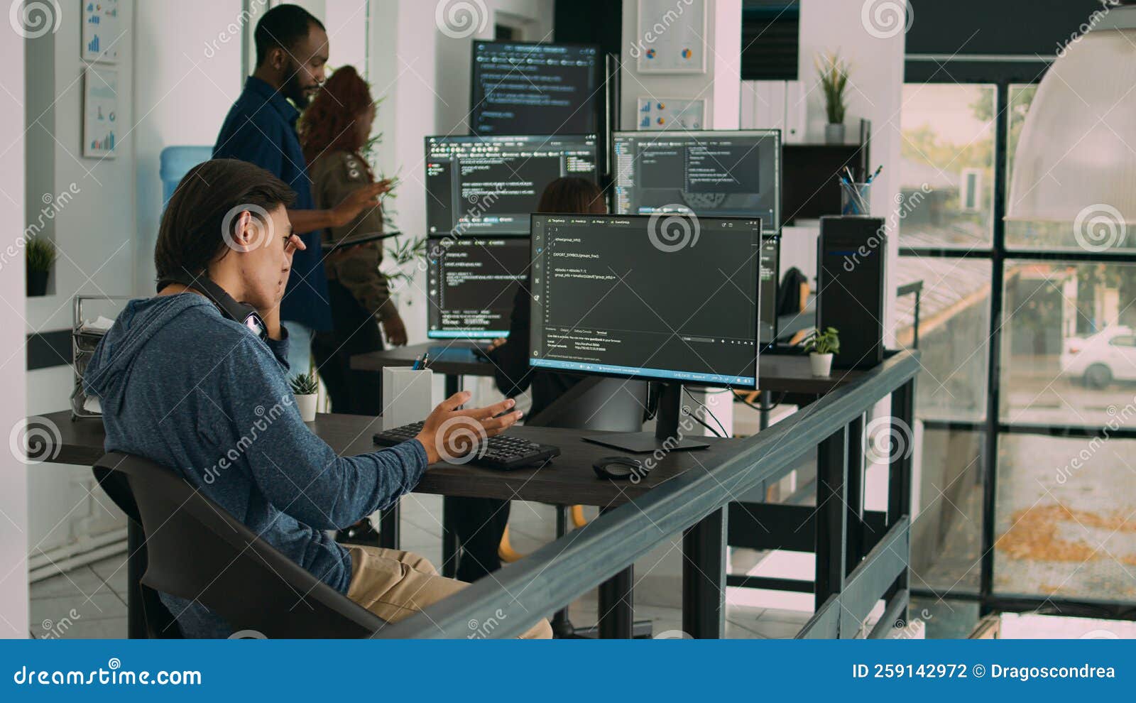 Software Programer Typing Source Code on Computer Keyboard Stock Photo - Image of agency, cloud ...