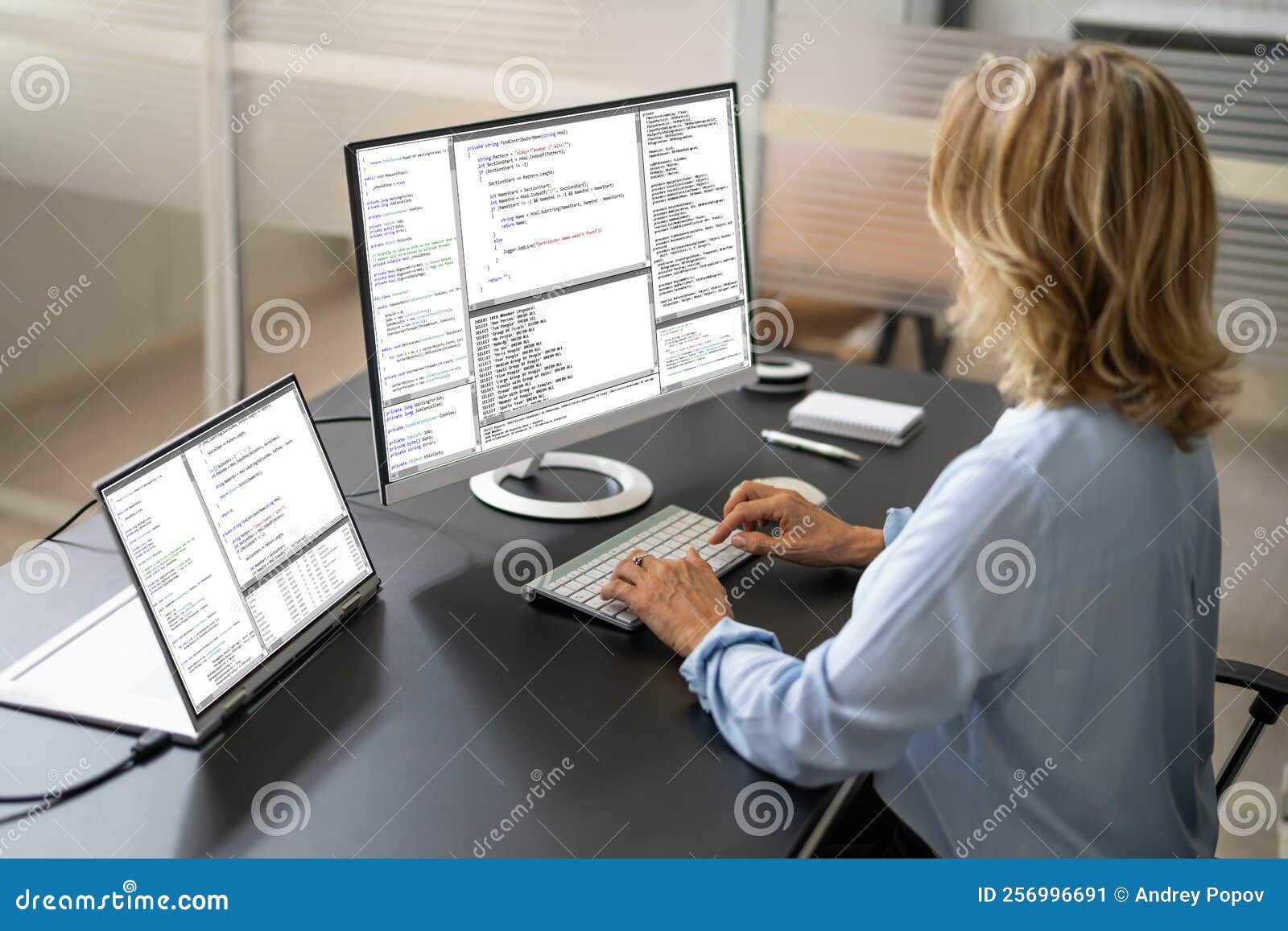 Software Programmer Or Coder Woman Stock Image Image Of Portrait