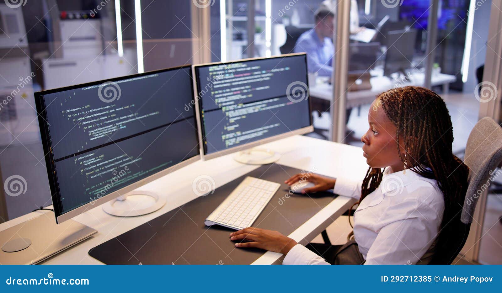 Software Programmer Or Coder Woman Stock Image Image Of Developers Coder 292712385