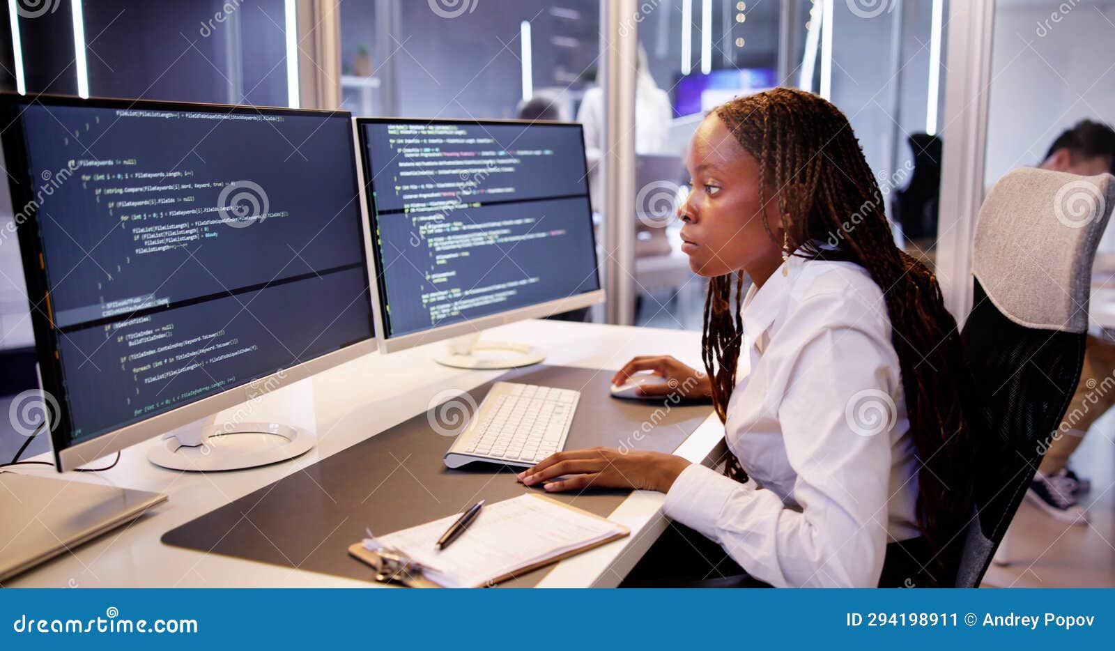 Software Programmer Or Coder Woman Stock Image Image Of Woman