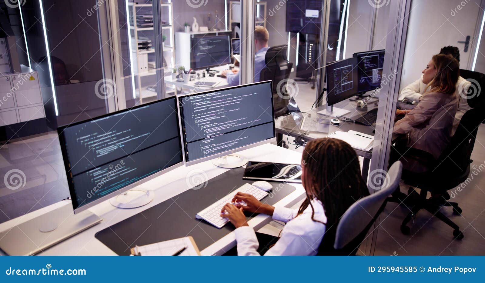 Software Programmer Or Coder Woman Stock Image Image Of Software Engineer 295945585