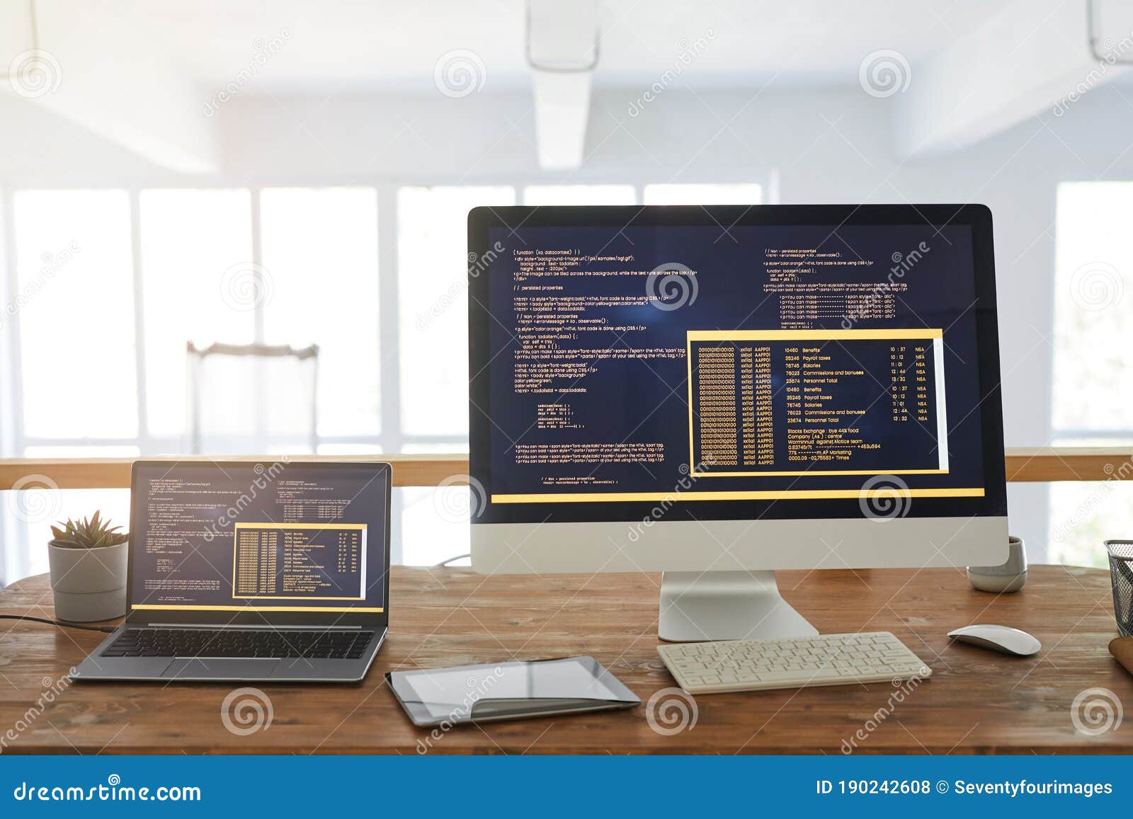 Software Programming Background Stock Photo - Image of code, office ...