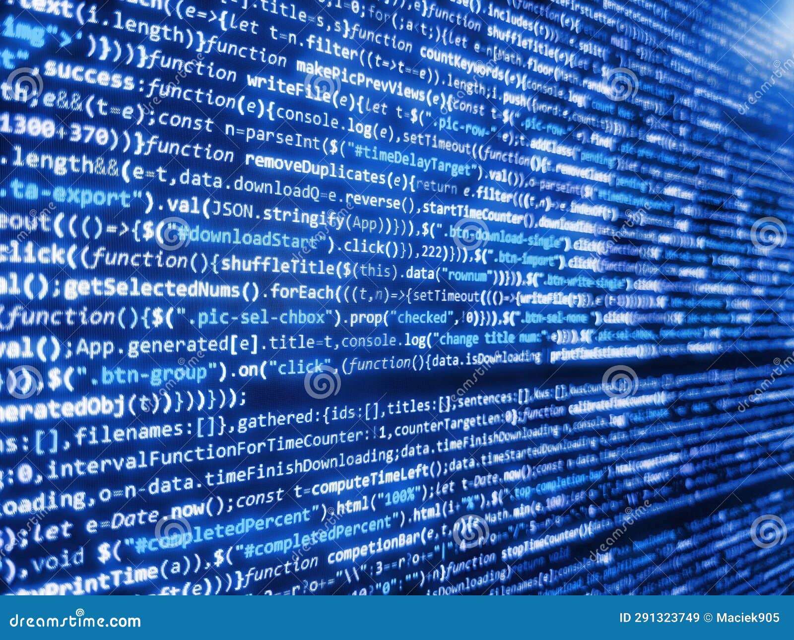 Software Programming Code Screen Of Software Developer Developer Working On Software Codes In