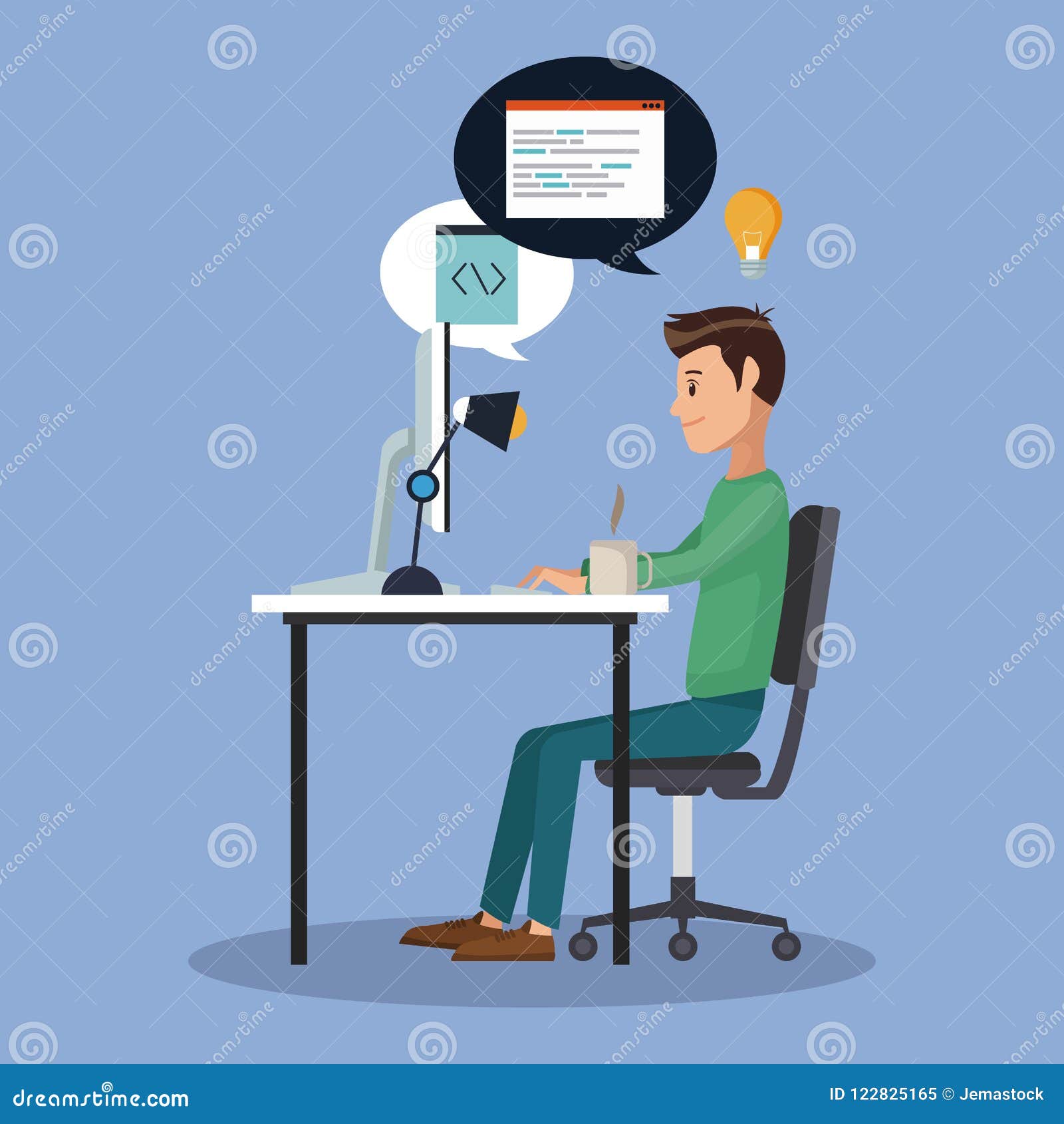 Software and programming stock vector. Illustration of communication ...