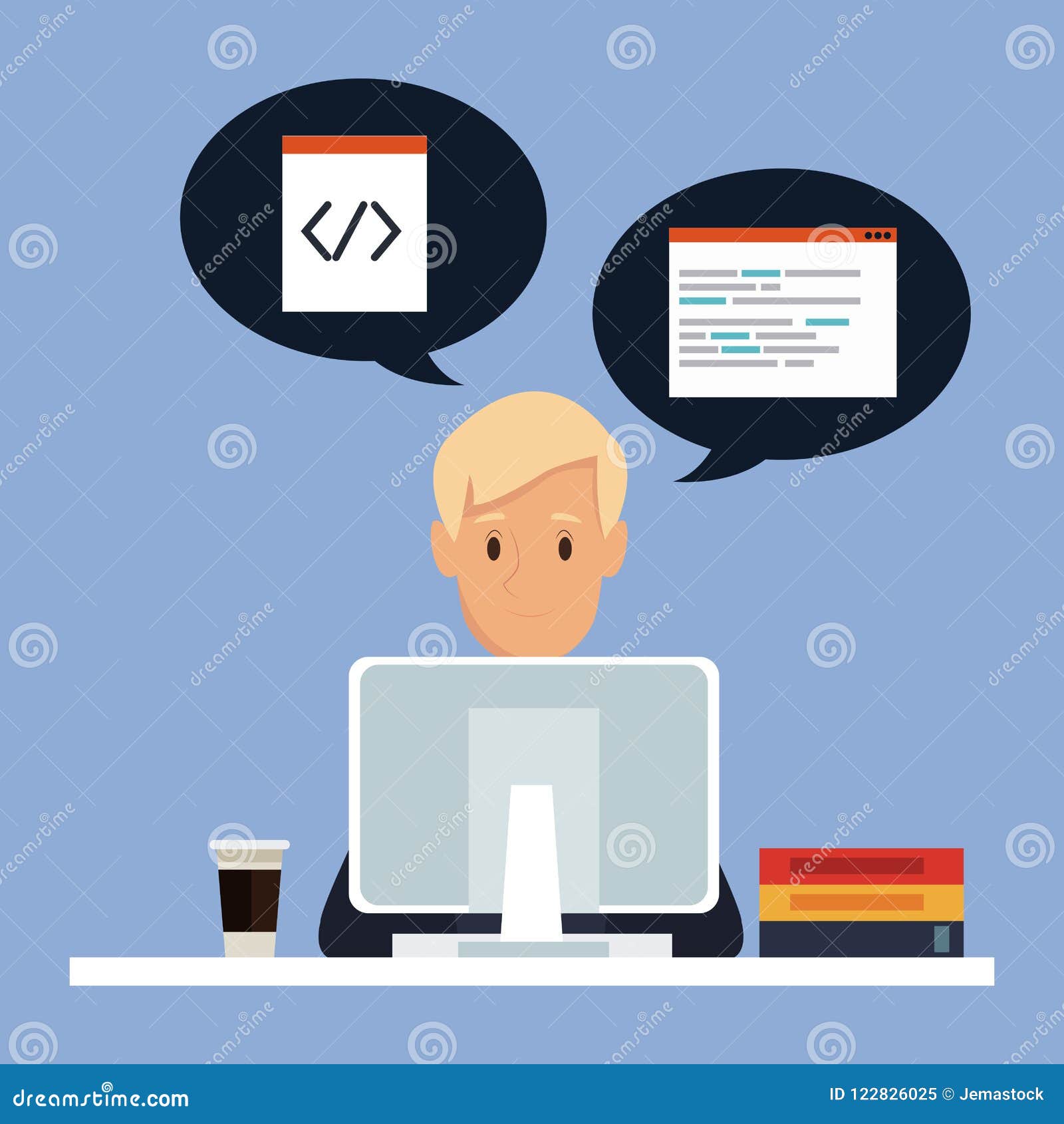 Software and programming stock vector. Illustration of data - 122826025