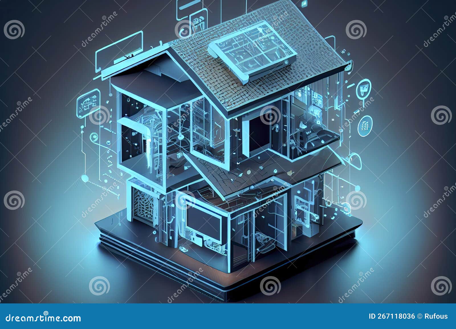 Software for Programming Smart Home Systems Stock Illustration ...