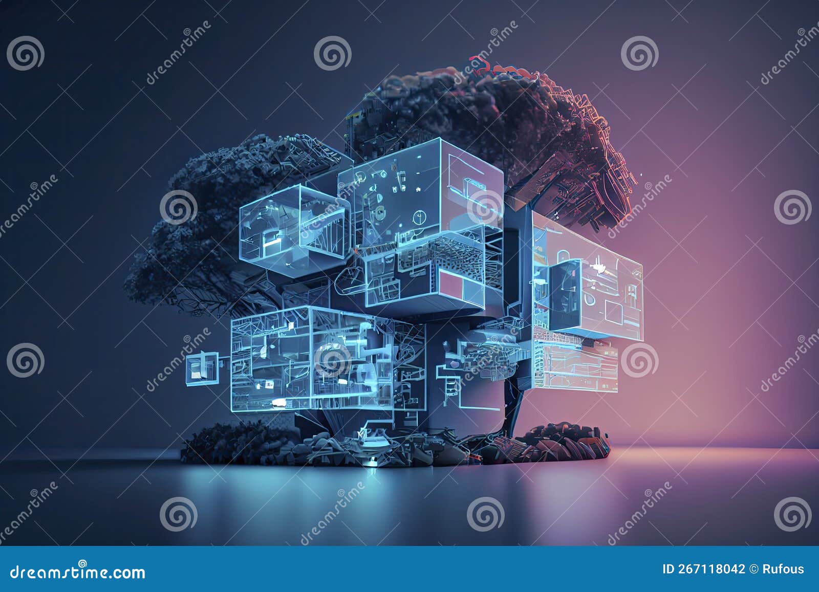 Software for Programming Smart Home Systems Stock Illustration ...