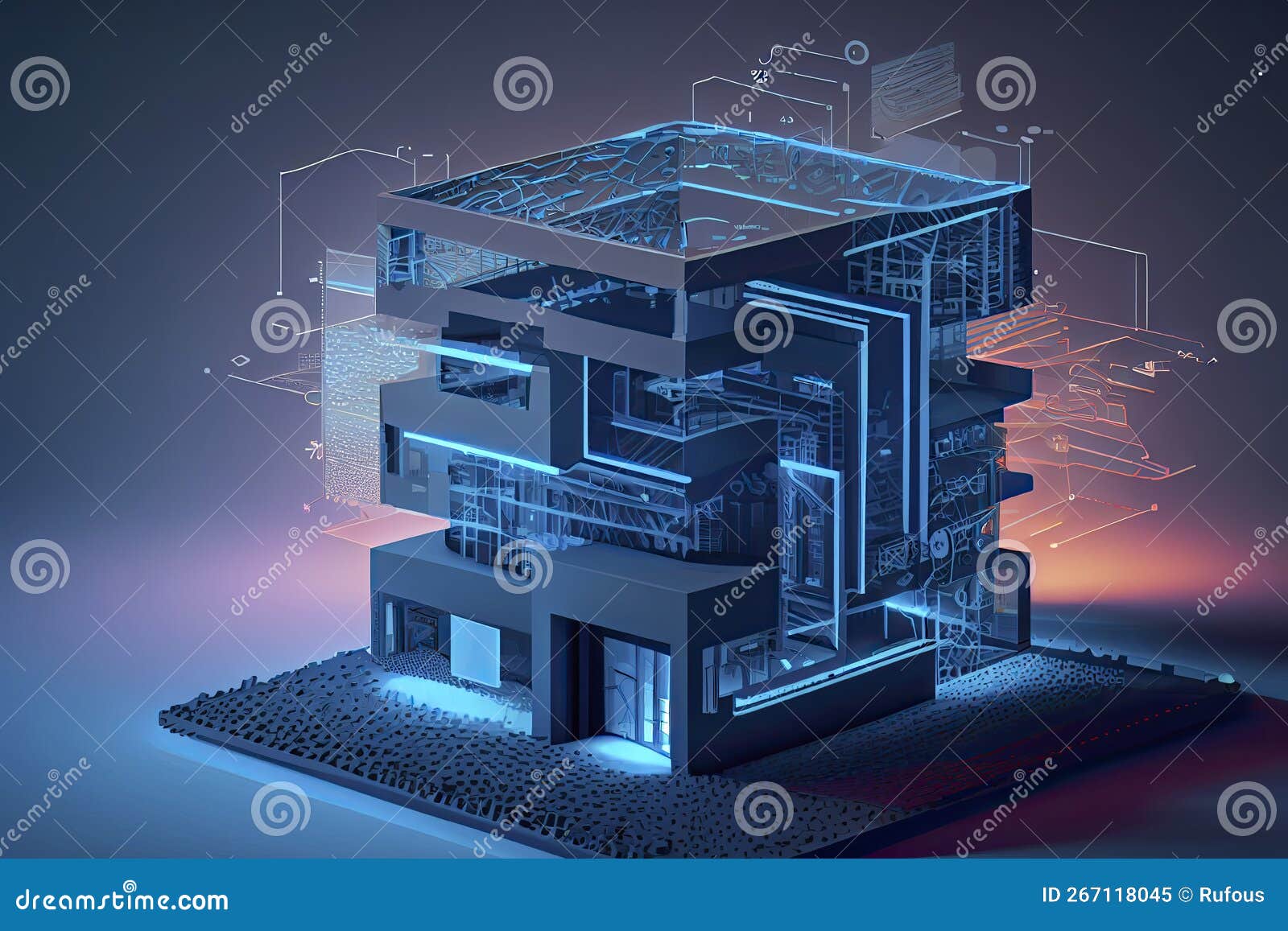 Software for Programming Smart Home Systems Stock Illustration ...