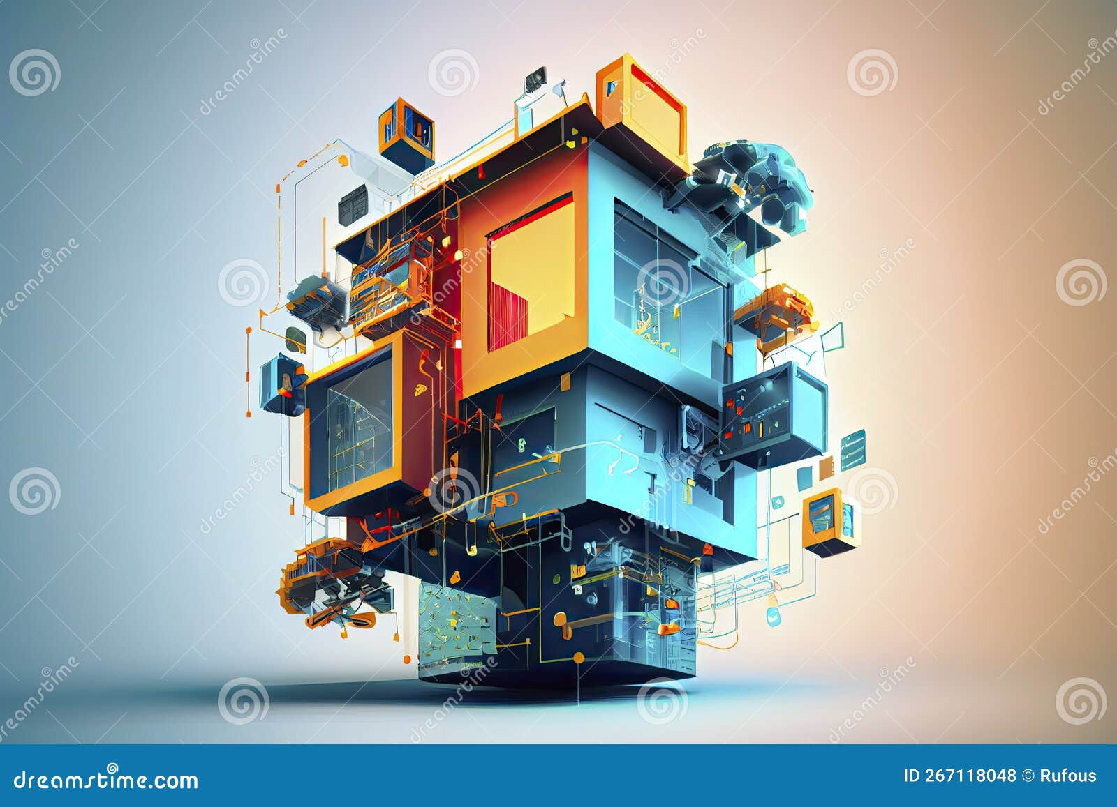 Software for Programming Smart Home Systems Stock Illustration ...