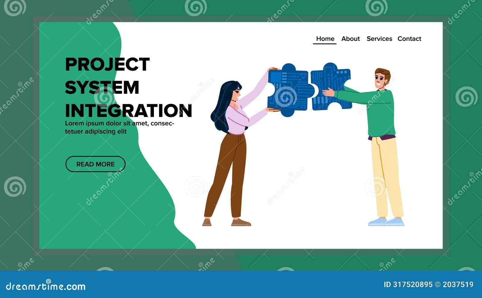 Software Project System Integration Vector Stock Vector - Illustration ...