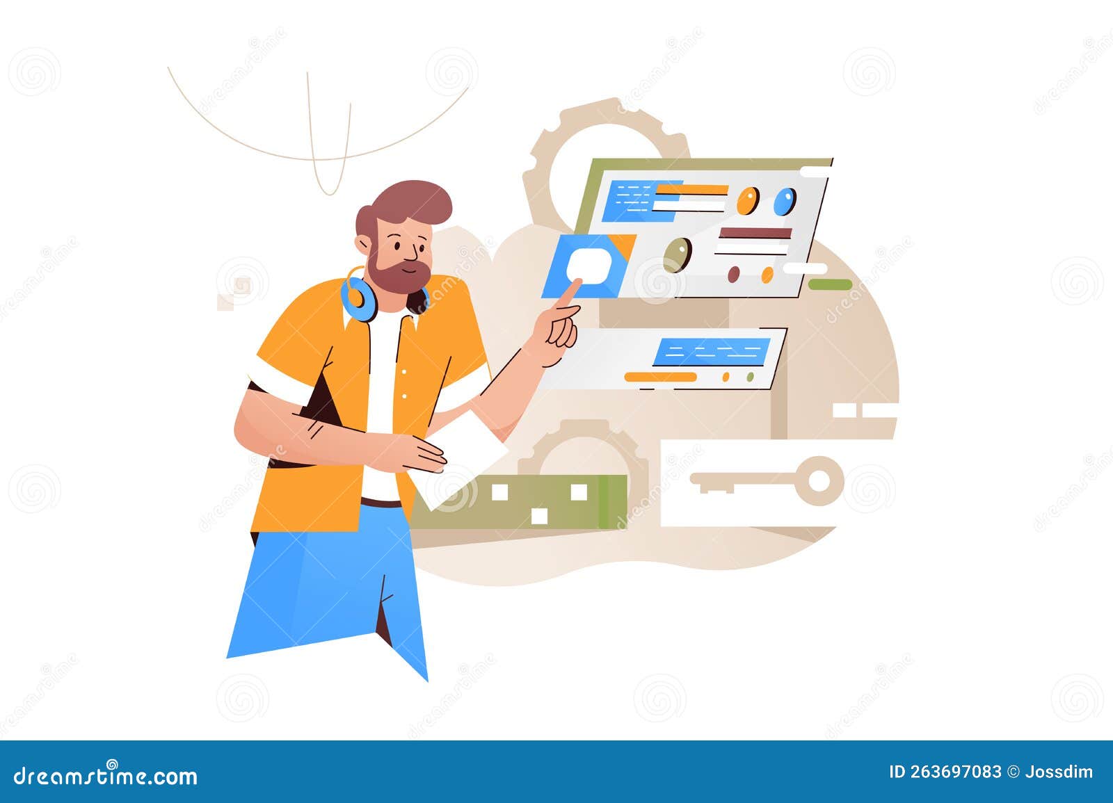 Software Requirement Description Cartoon Vector | CartoonDealer.com ...