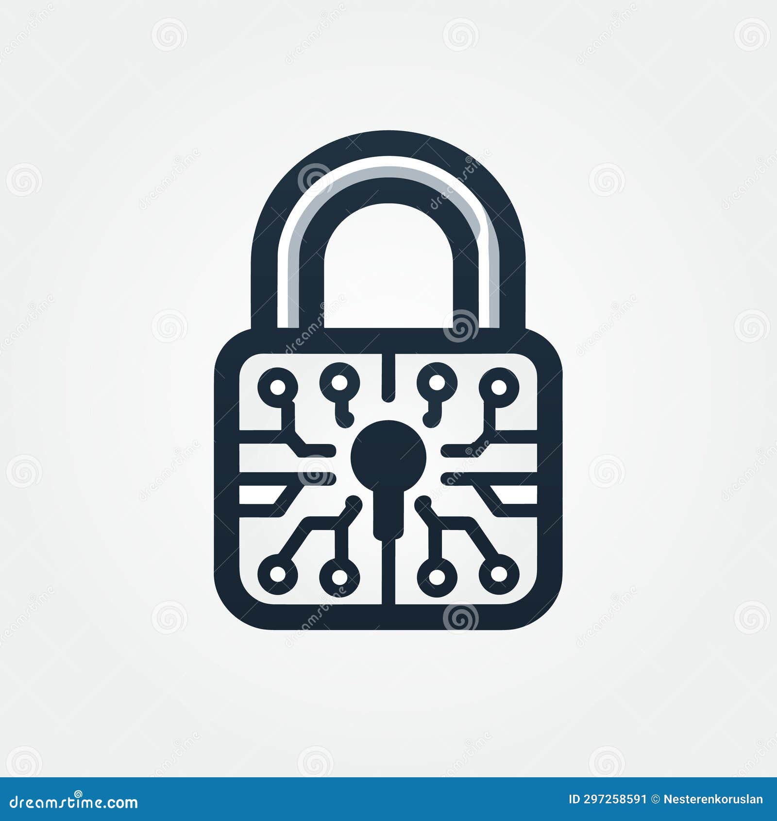 Software Security System Monochrome Line Logo Stock Vector ...