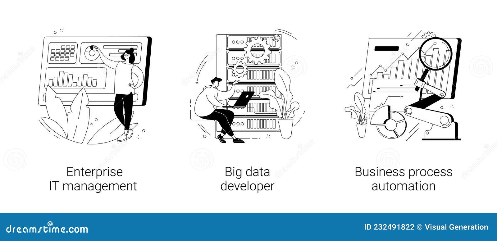 It Software Solutions Abstract Concept Vector Illustrations. Stock ...