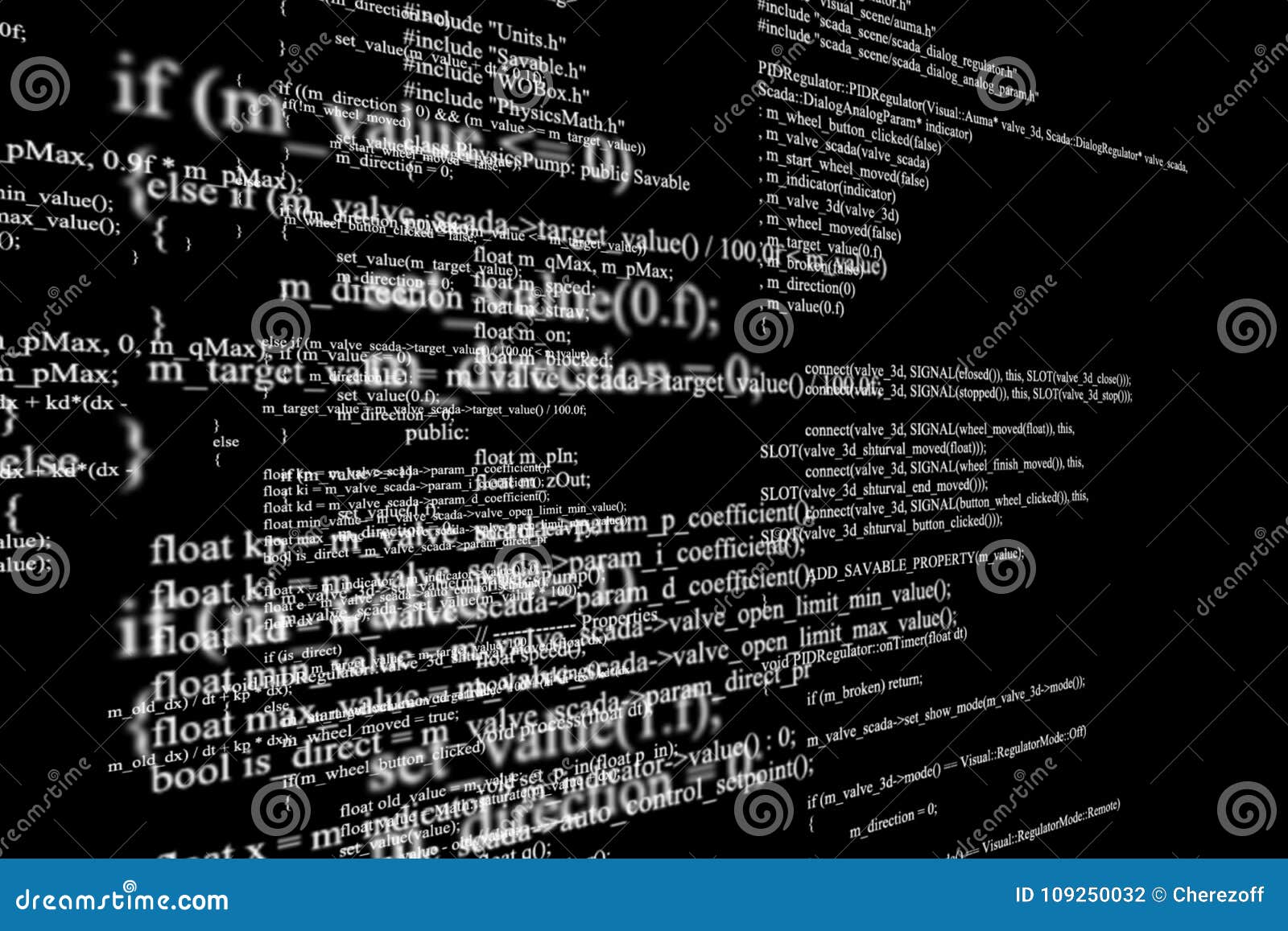 Software Source Code Programming Code Splitting Of Css And Php Code On Computer Screen