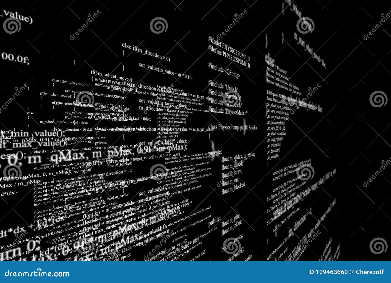 Software Source Code Programming Code Splitting Of Css And Php Code On Computer Screen